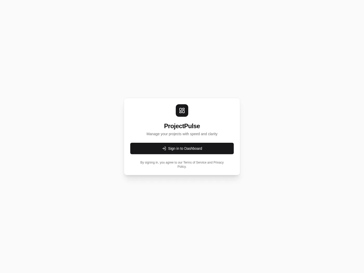 ProjectPulse Dashboard