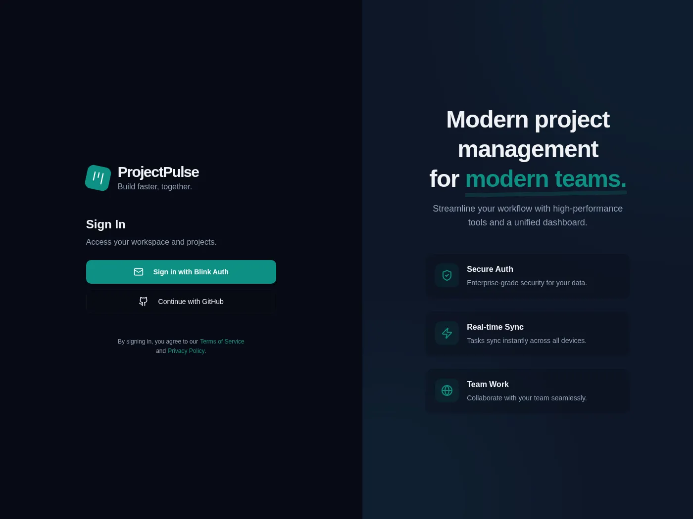ProjectPulse Dashboard