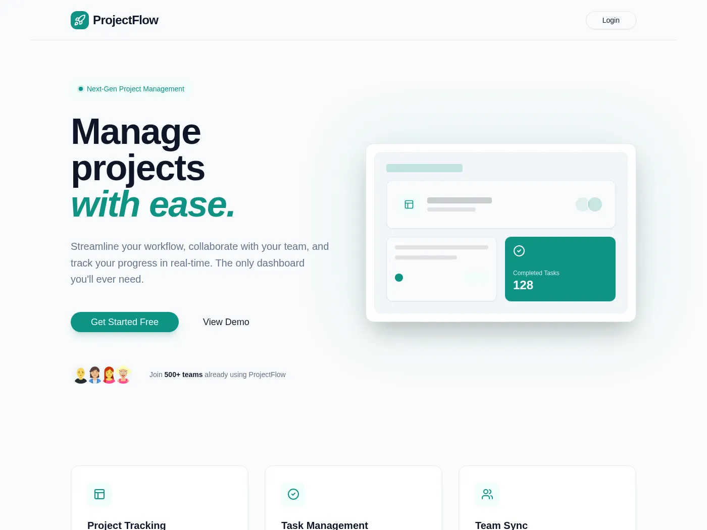 ProjectFlow Dashboard