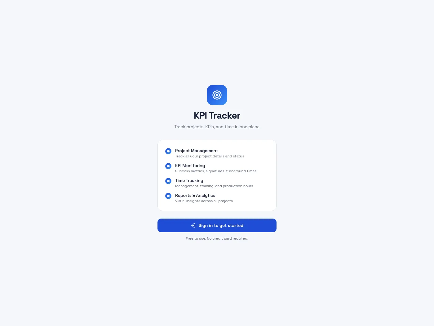 Project KPI Tracker
