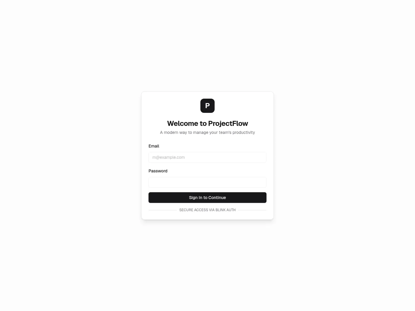 ProjectFlow Dashboard