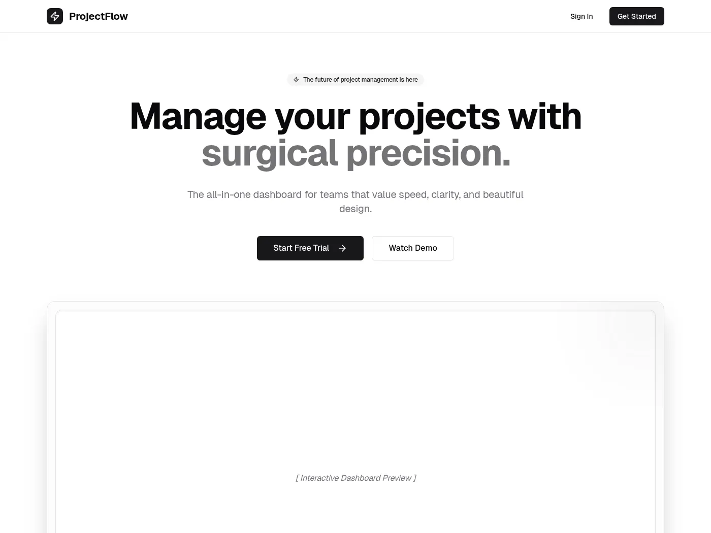 ProjectFlow Dashboard