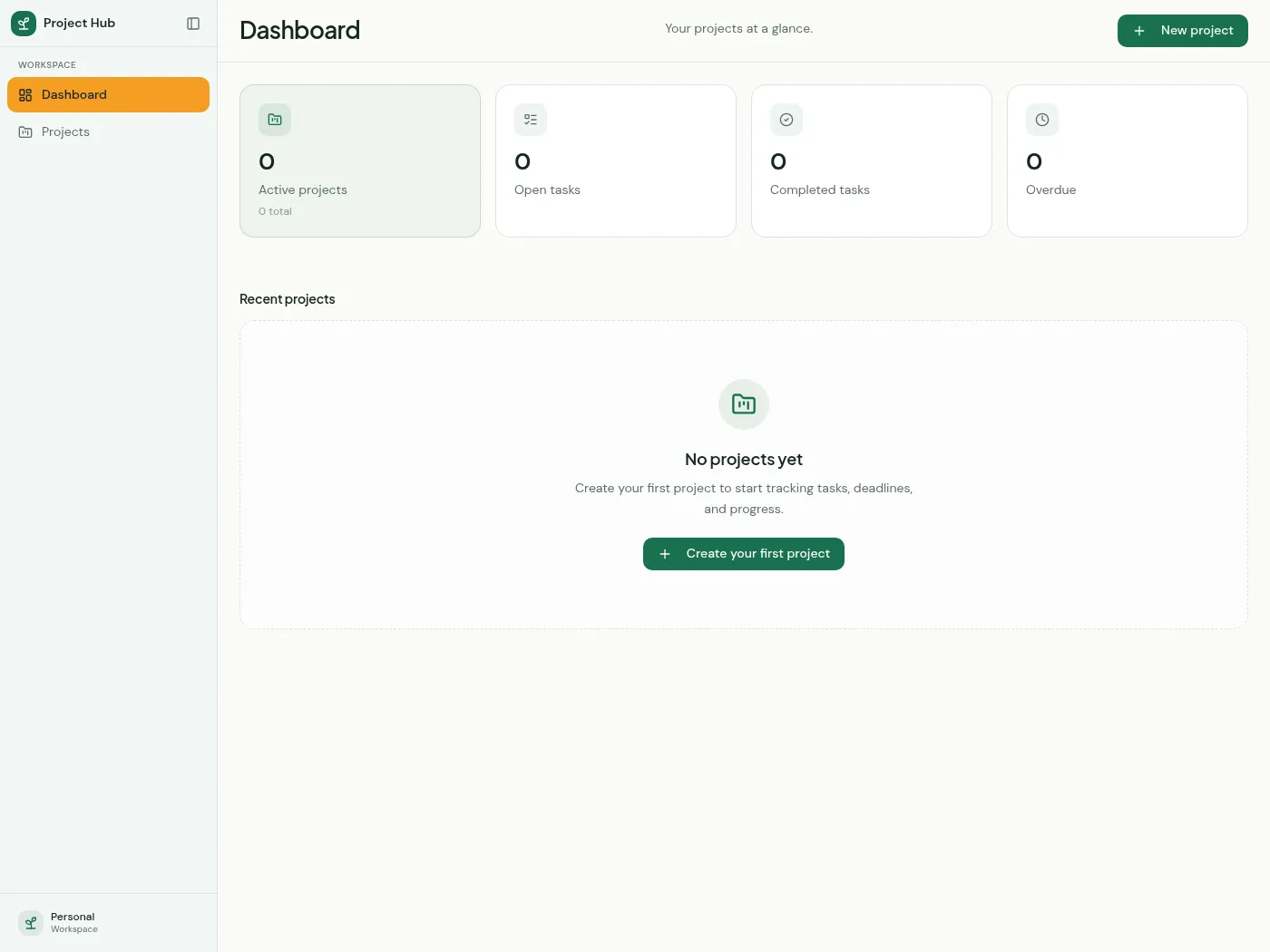 Project Overview Dashboard