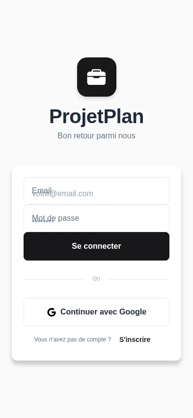 ProjetPlan Mobile