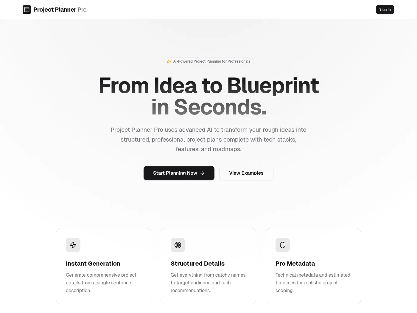 Project Planner Pro