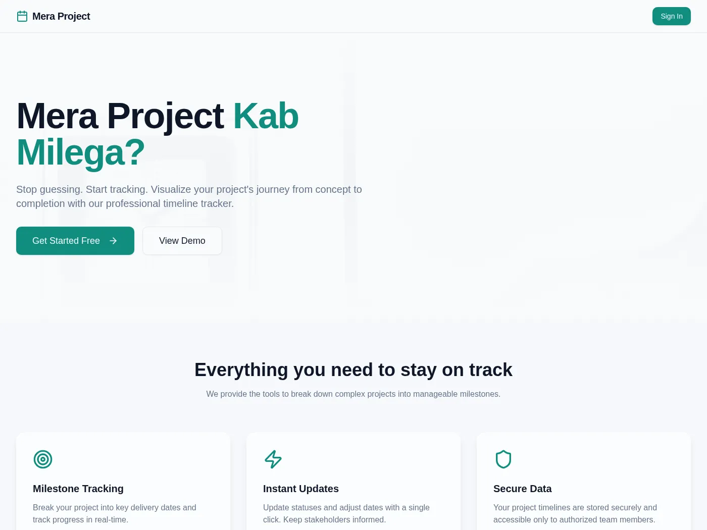 Project Timeline Tracker