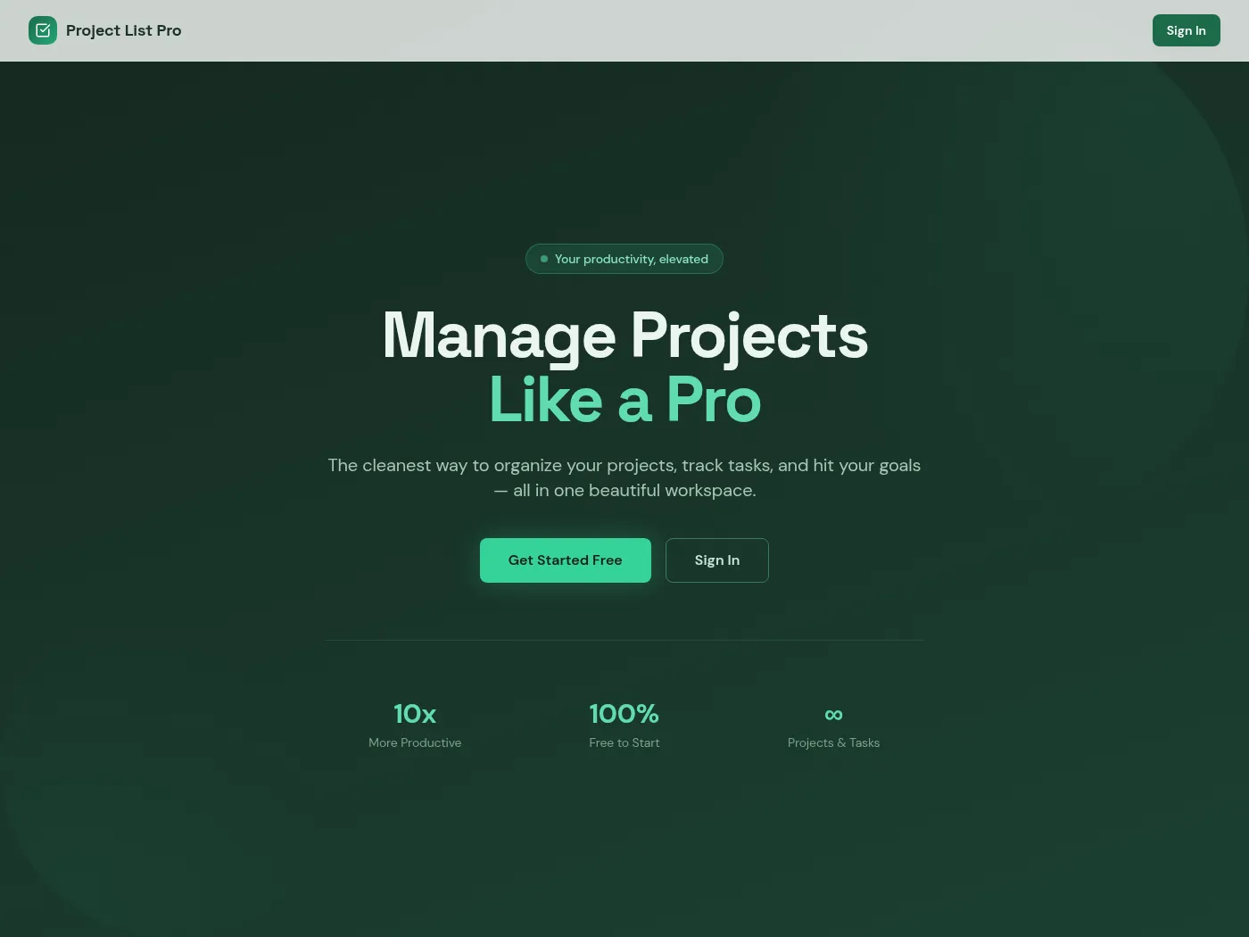 Project List Pro