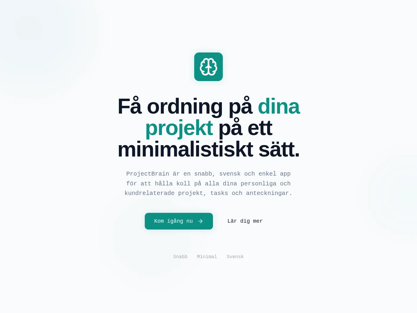 ProjectBrain App