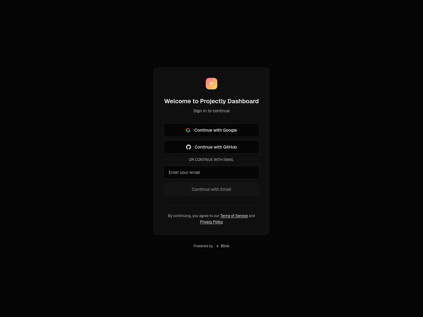Projectly Dashboard