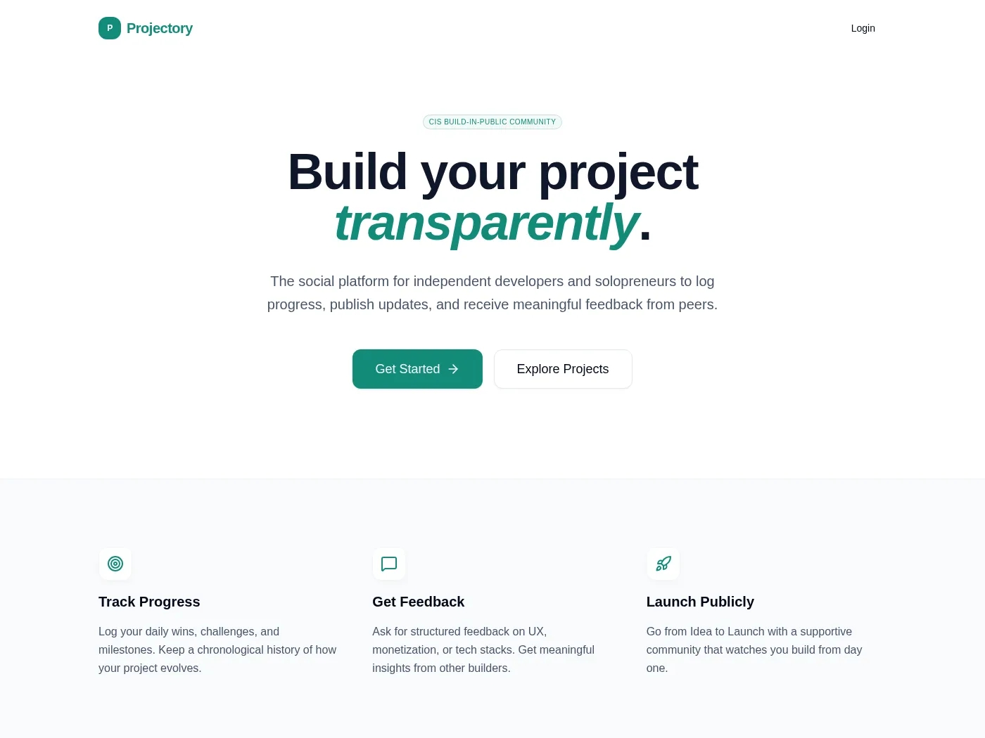Projectory Social Platform