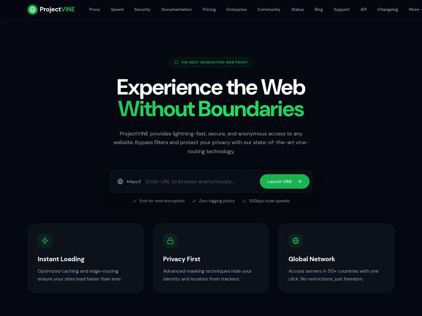 ProjectVINE Homepage