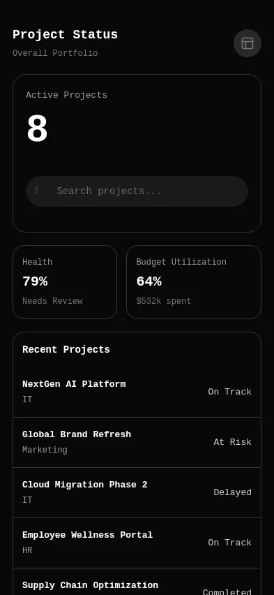 ProjektStatus iOS App