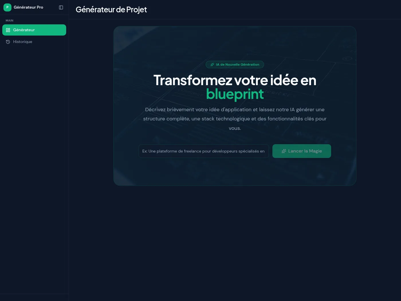 Project Générateur Pro