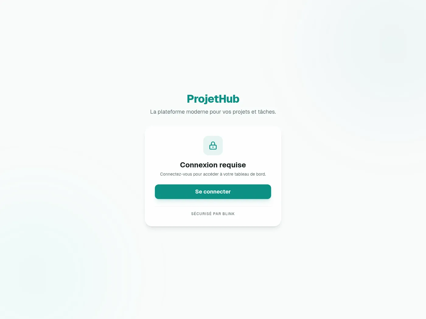 ProjetHub Dashboard