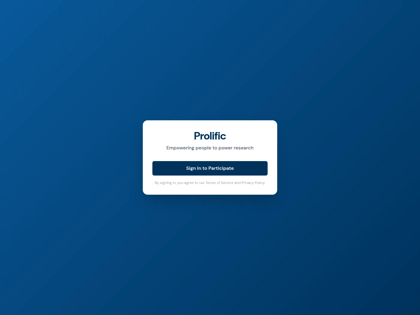 Prolific Research Portal