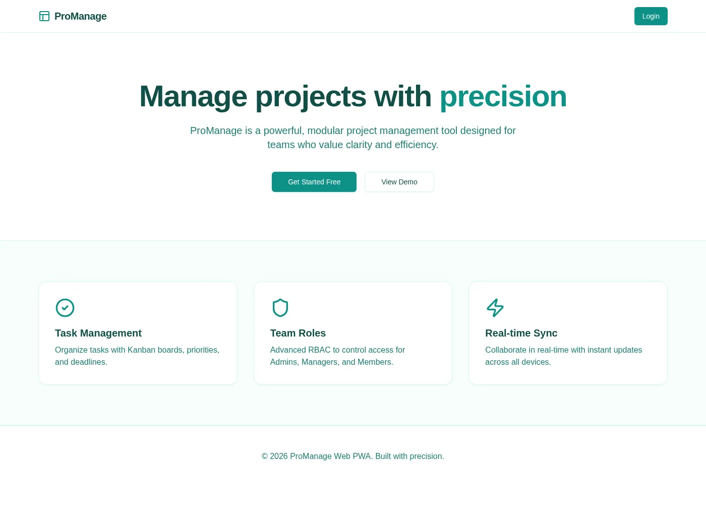 ProManage Web PWA