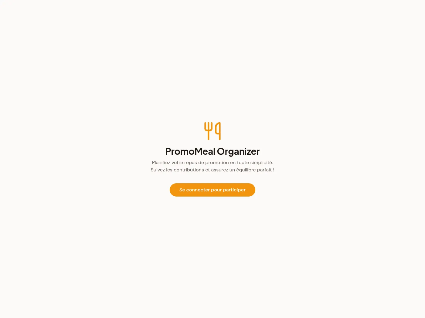 PromoMeal Organizer
