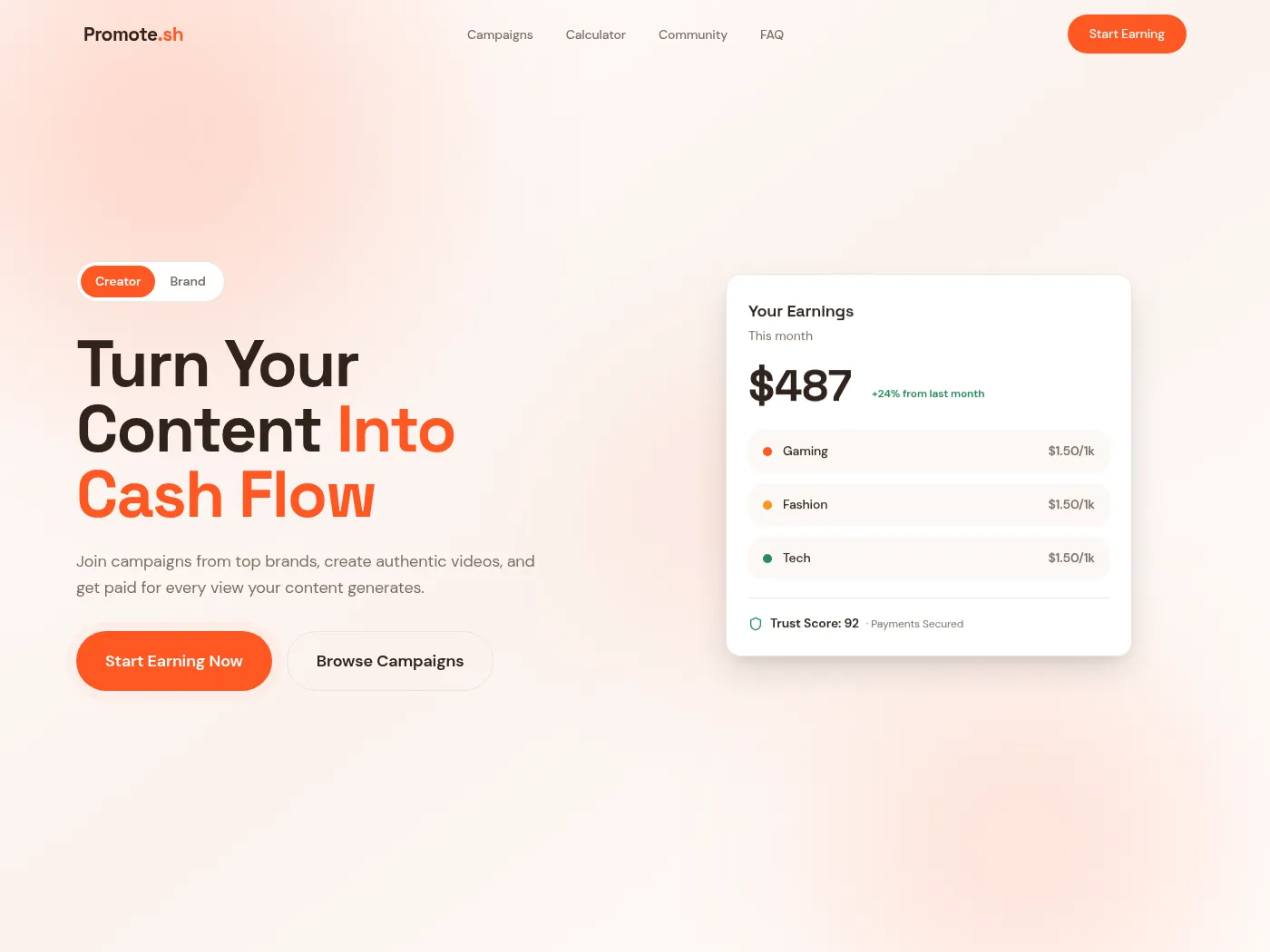 Promote.sh Landing Refresh
