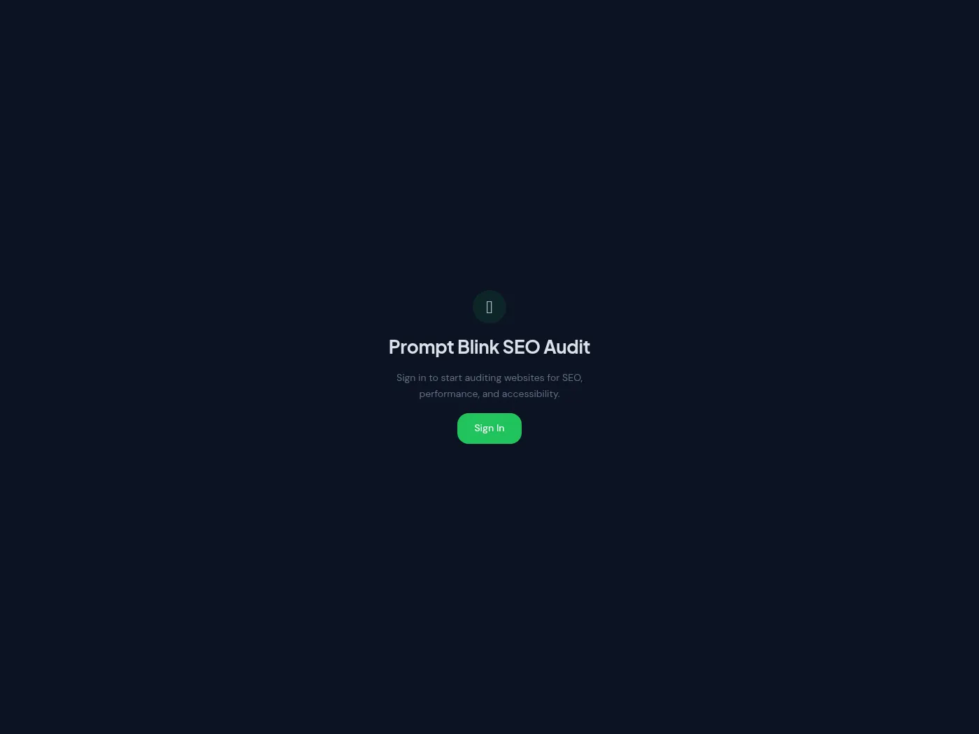 Prompt Blink SEO Audit