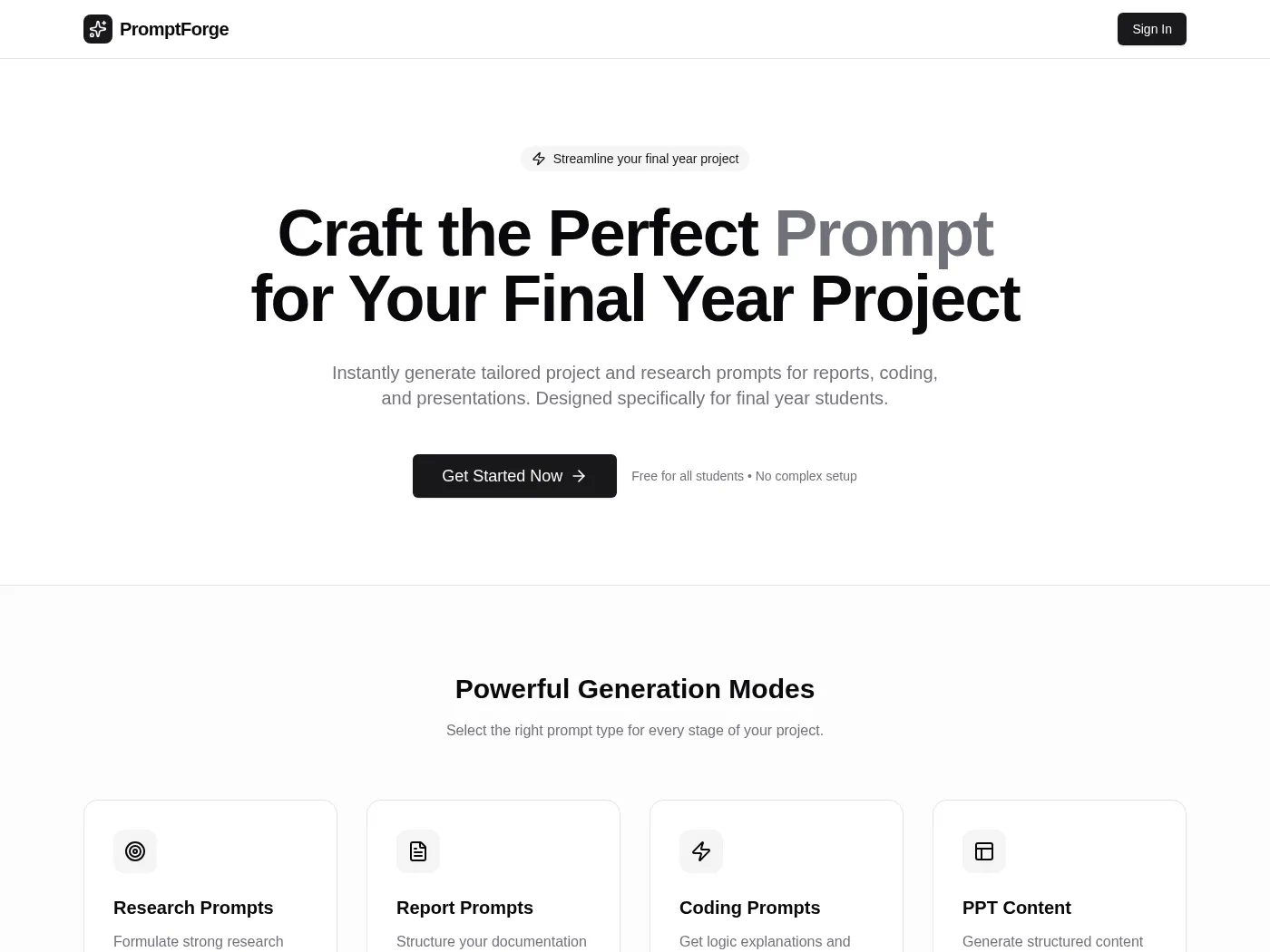 PromptForge Assistant