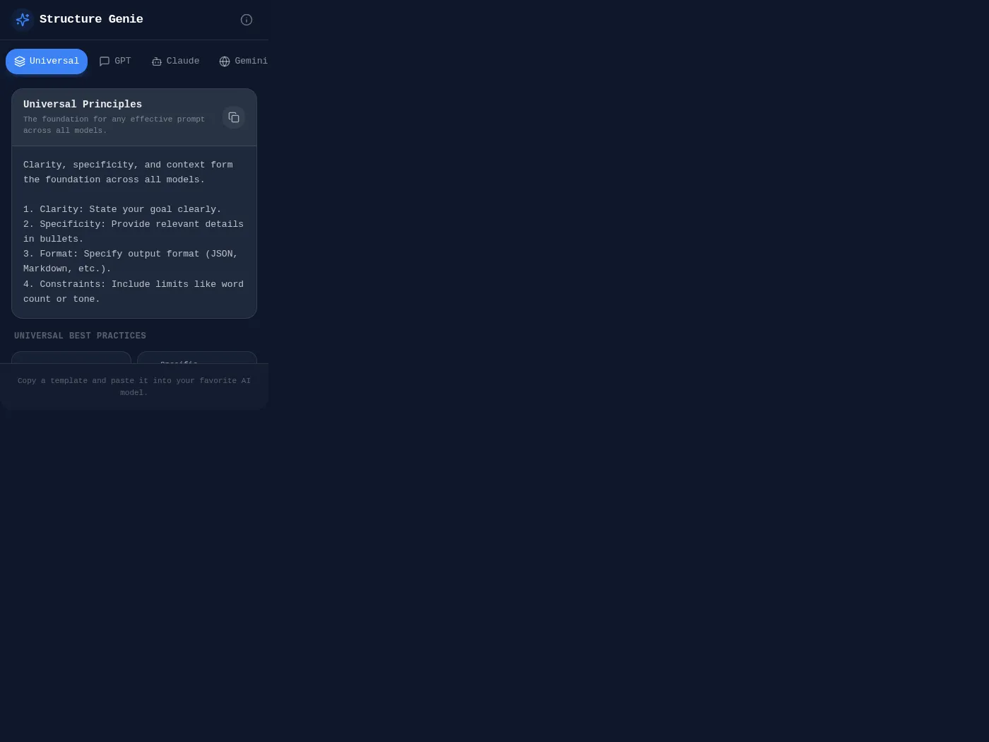 Prompt Structure Genie