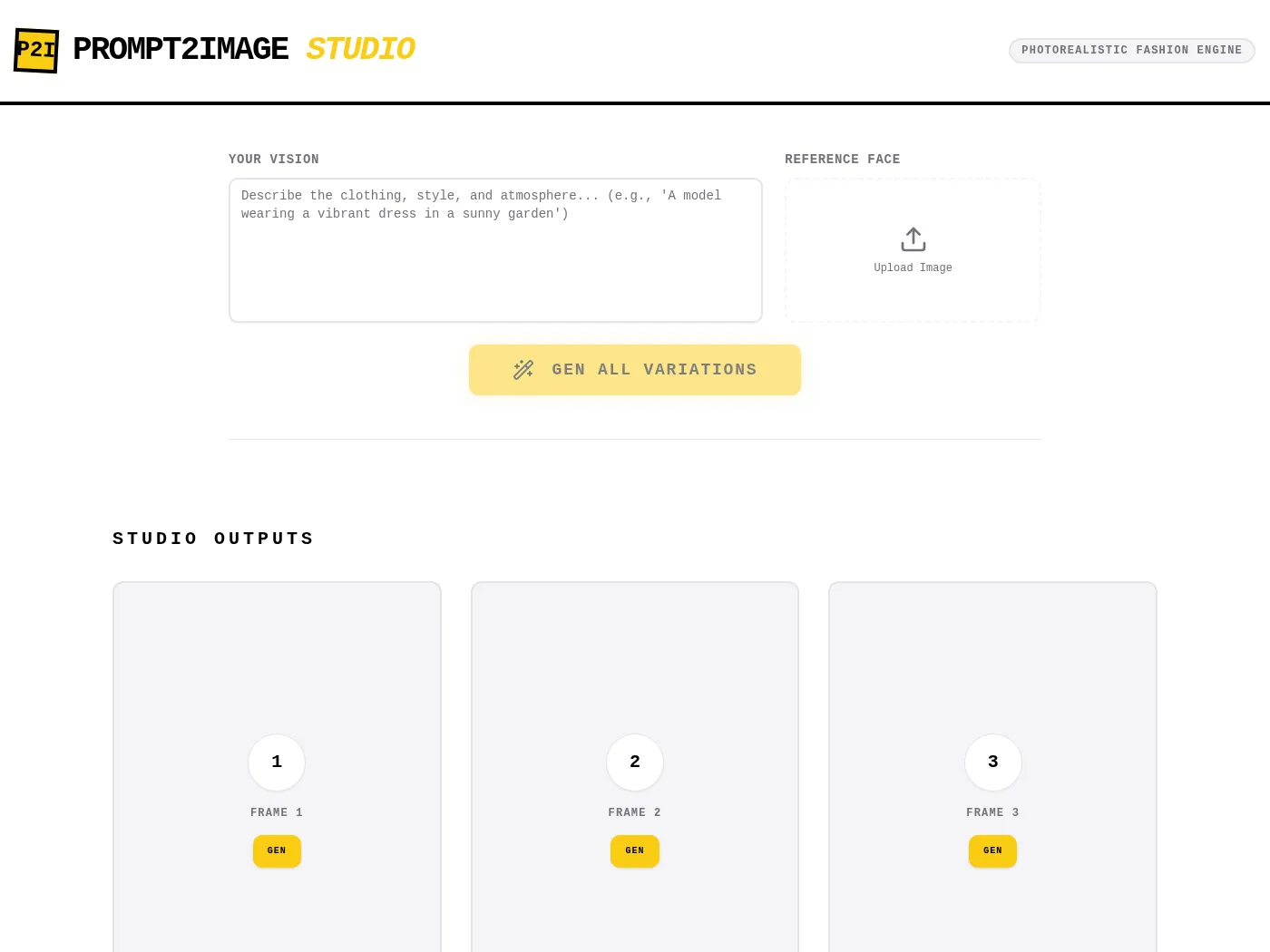 Prompt2Image Studio
