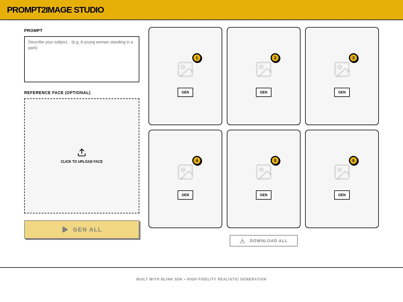 Prompt2Image Studio
