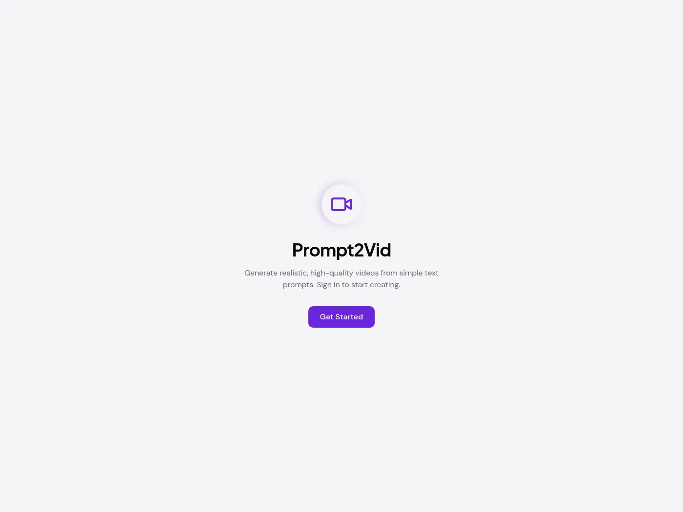 Prompt2Video Site