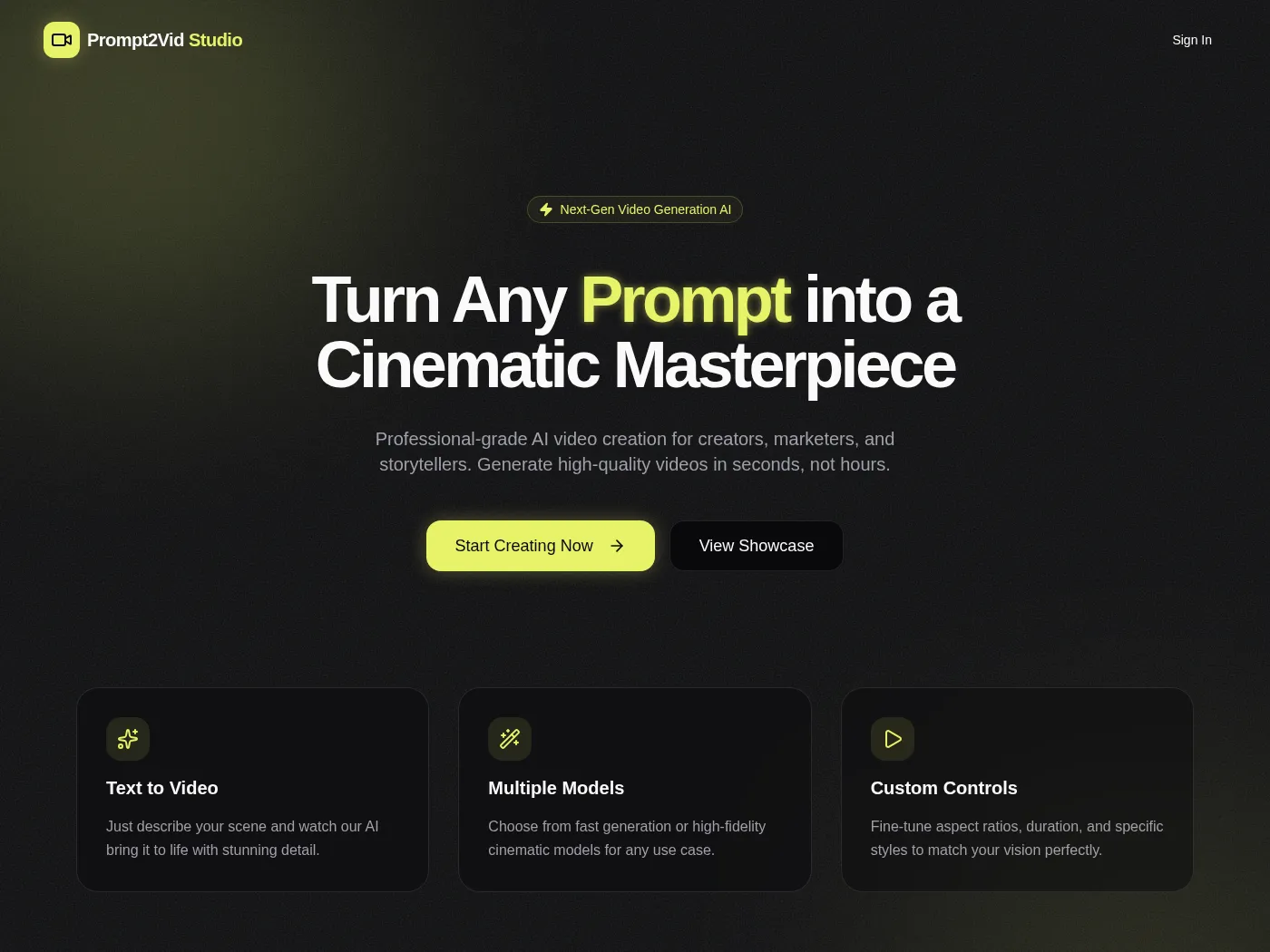 Prompt2Video Studio