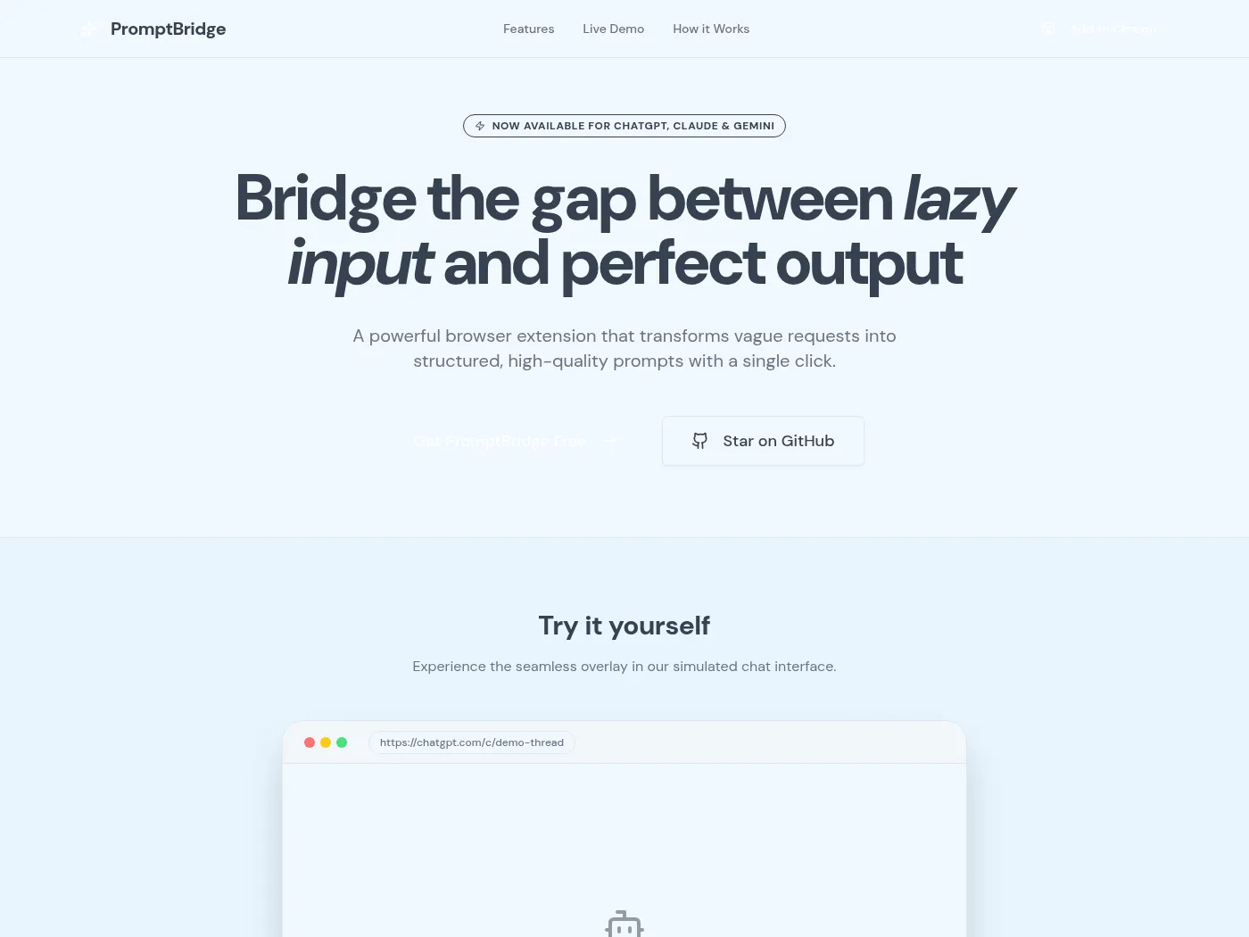 PromptBridge Extension