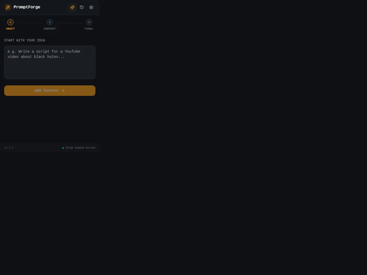 PromptForge Chrome Extension