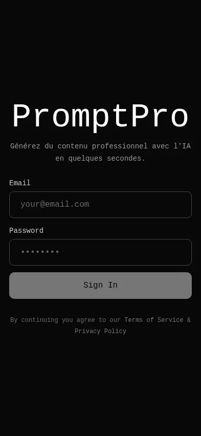 PromptPro Mobile
