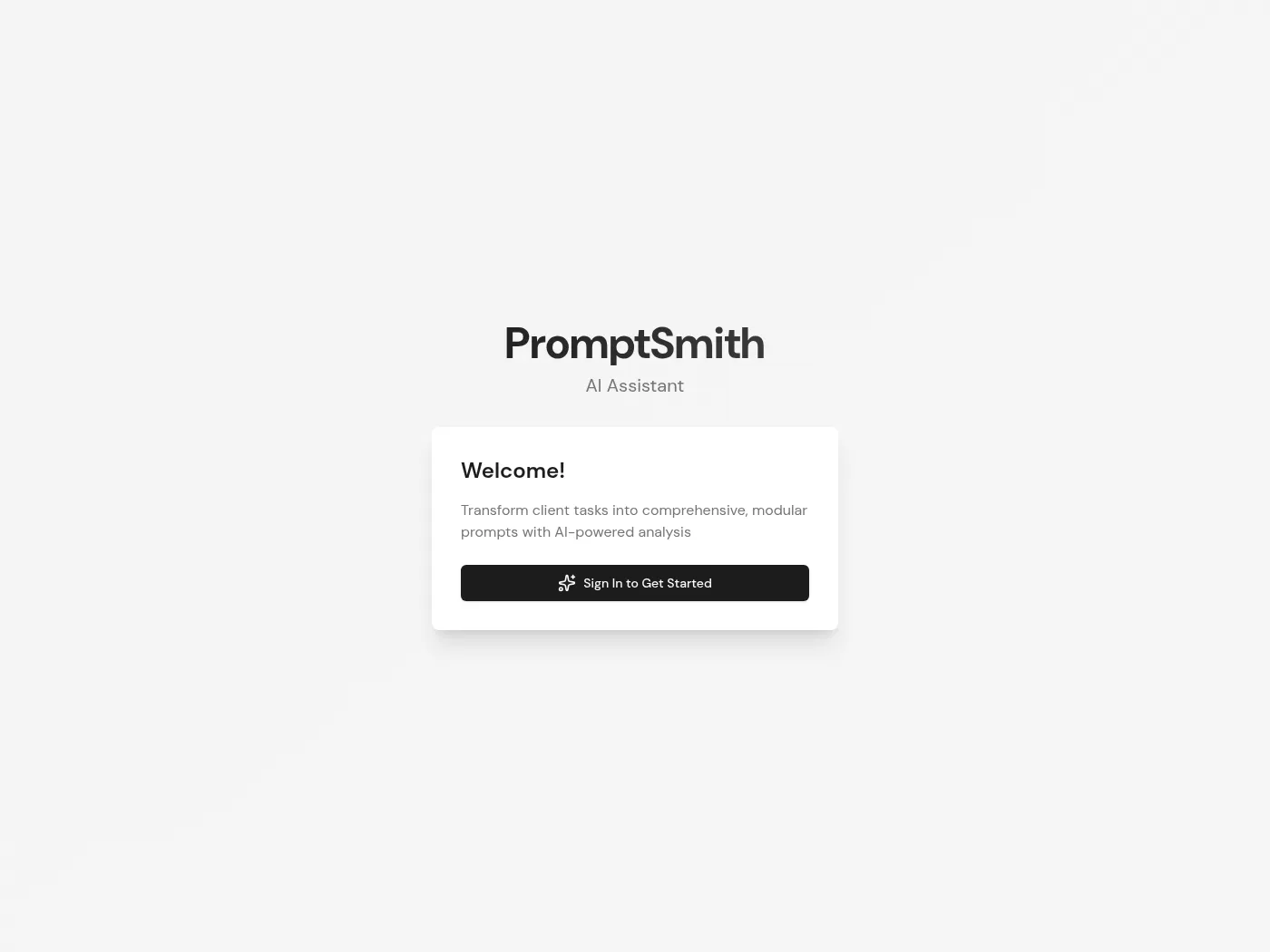 PromptSmith AI Assistant