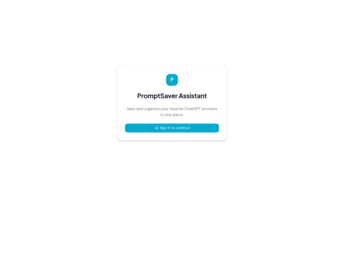 PromptSaver Assistant