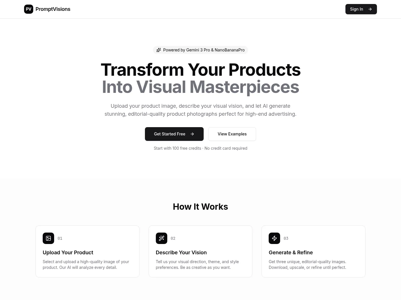 PromptVisions AI SaaS