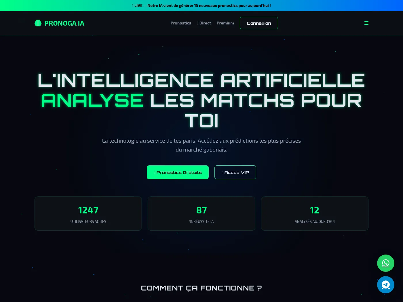 PRONOGA IA Sports Predictions