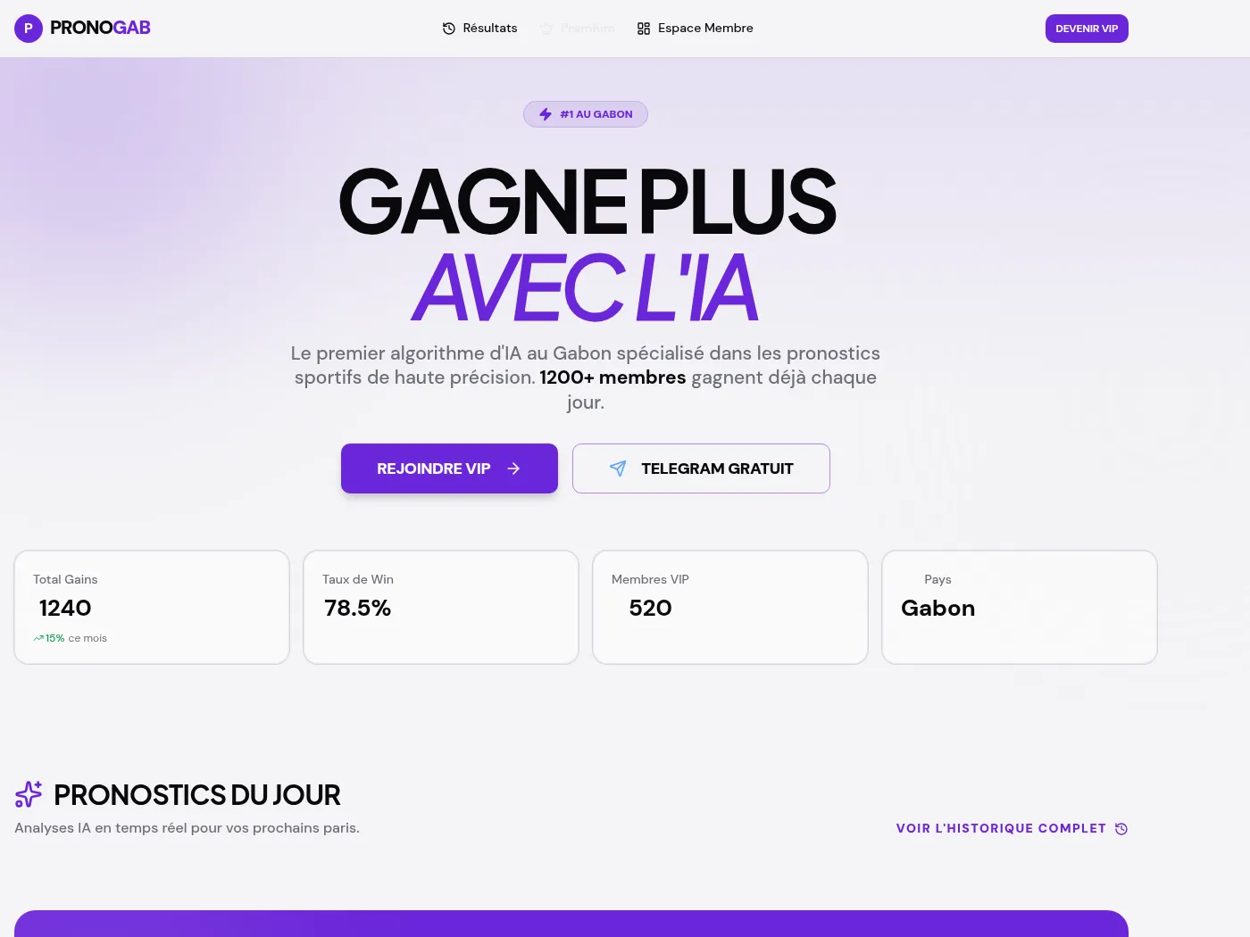 PronoGAB AI Predictions