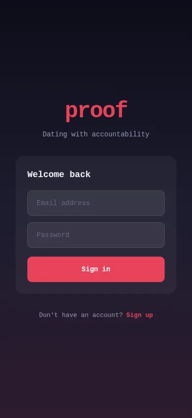 Proof Dating App