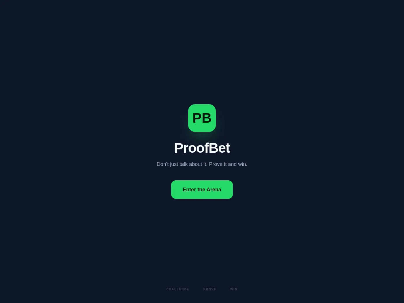 ProofBet Challenge Platform