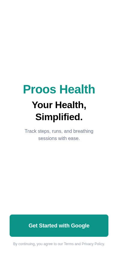 Proos Health Tracker