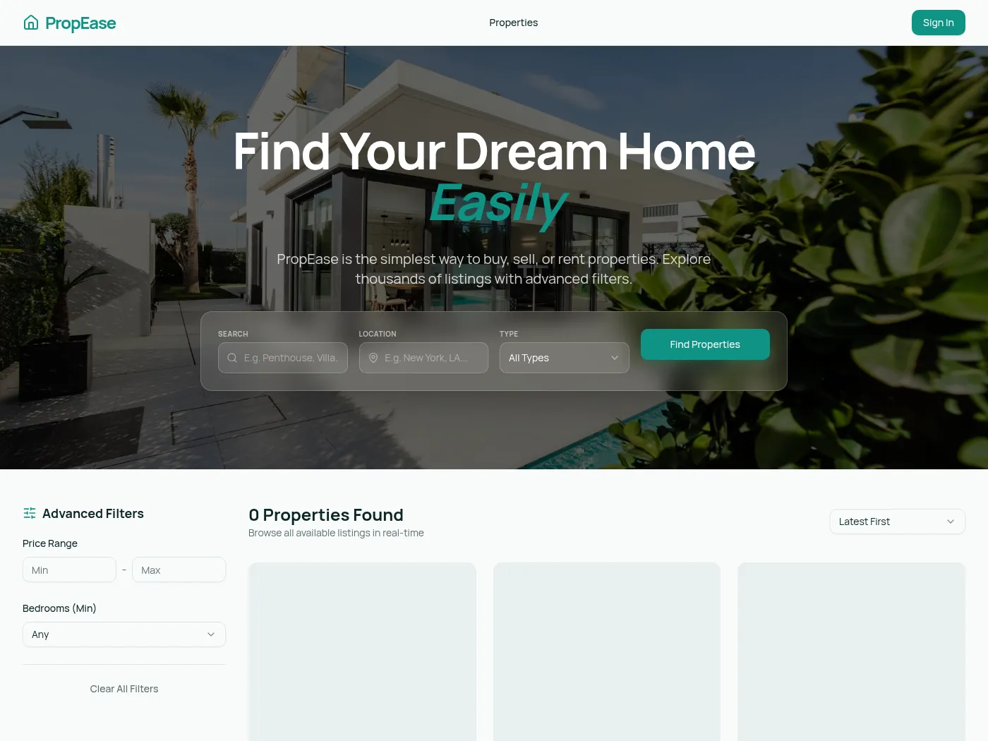 PropEase Property Platform