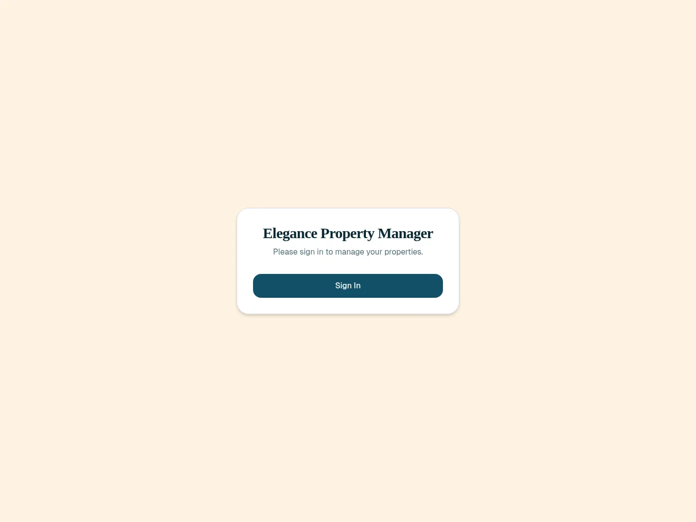 Elegance Property Manager