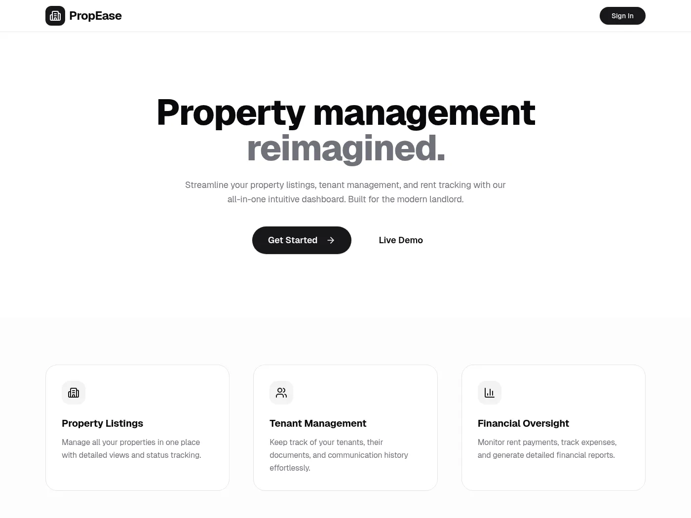PropEase Web Dashboard