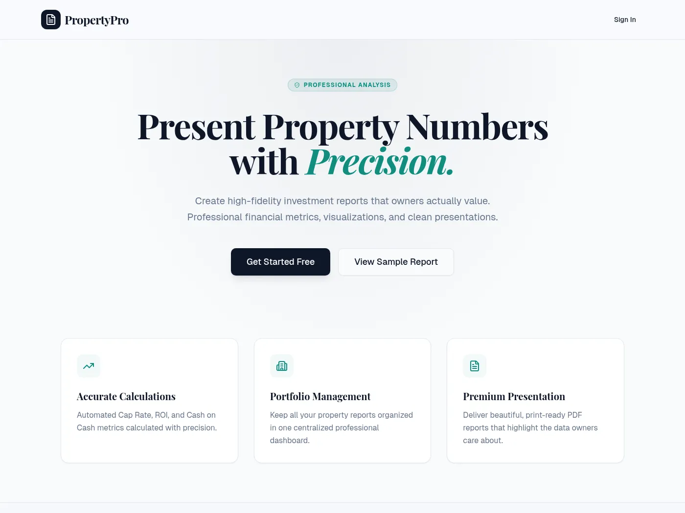 Property Report Pro