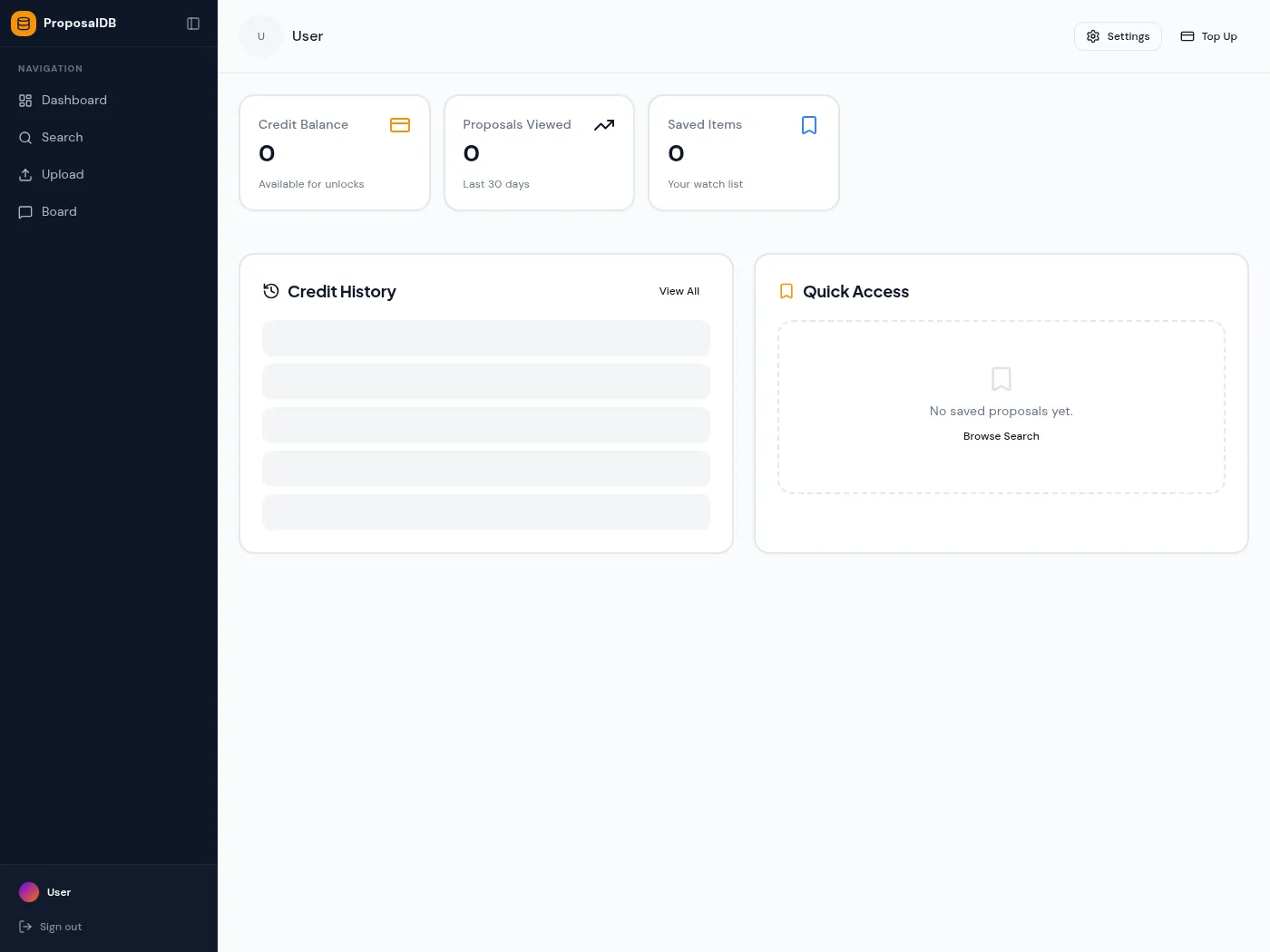 ProposalDB Mobile Web App