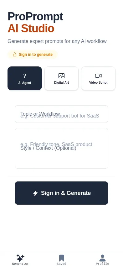 ProPrompt AI Studio