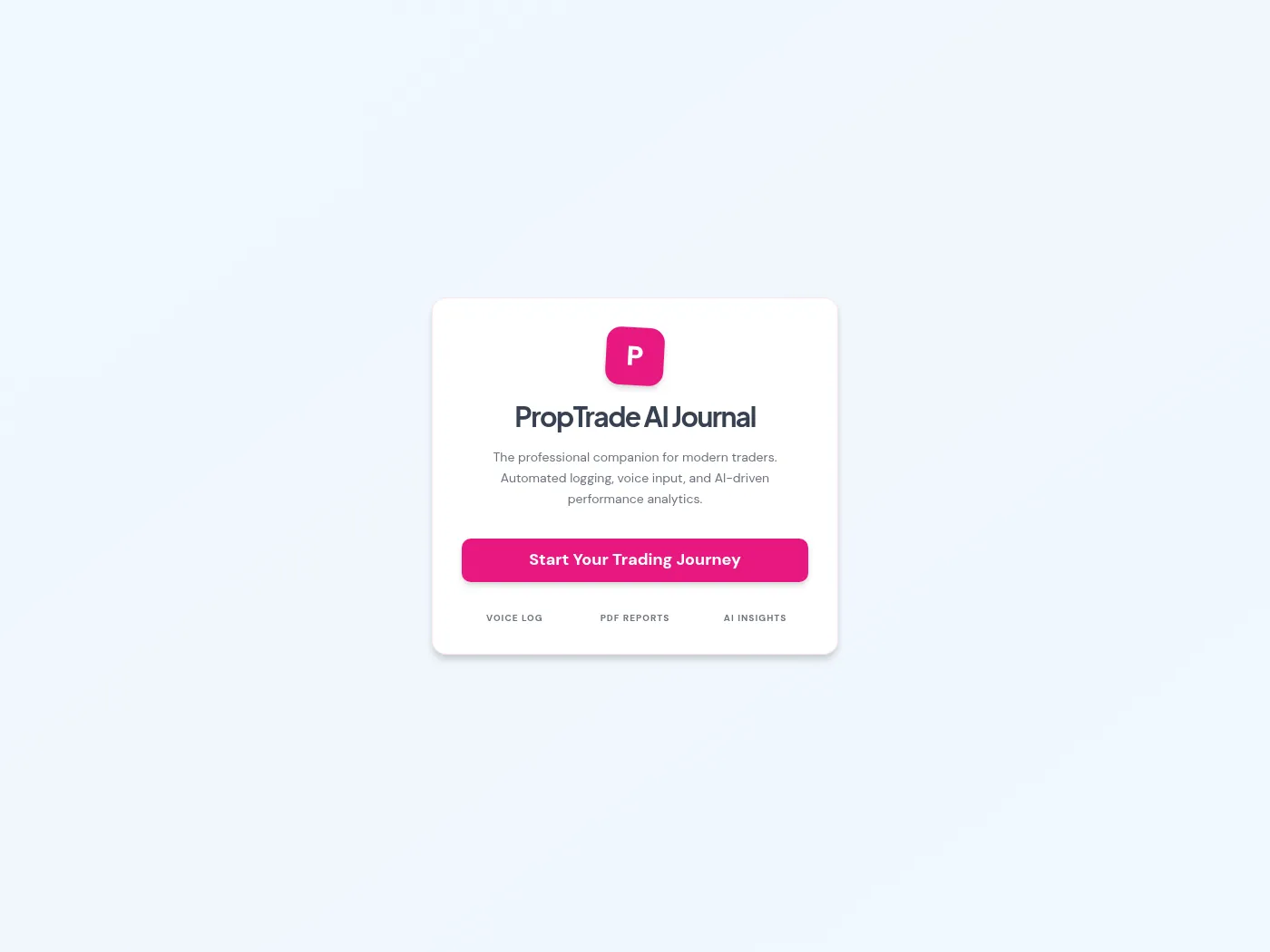 PropTrade AI Journal