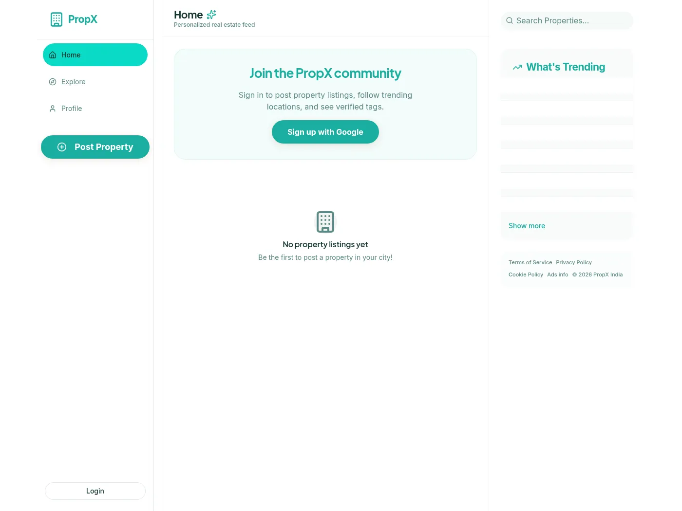 PropX Real Estate Feed