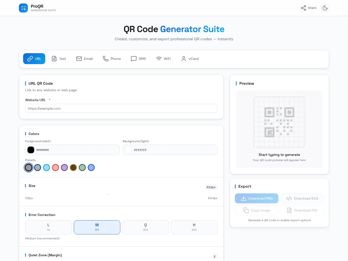 ProQR Generator Suite