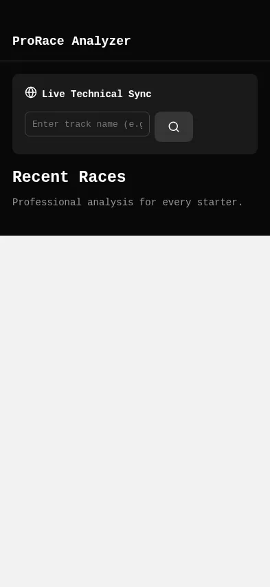 ProRace Analyzer App